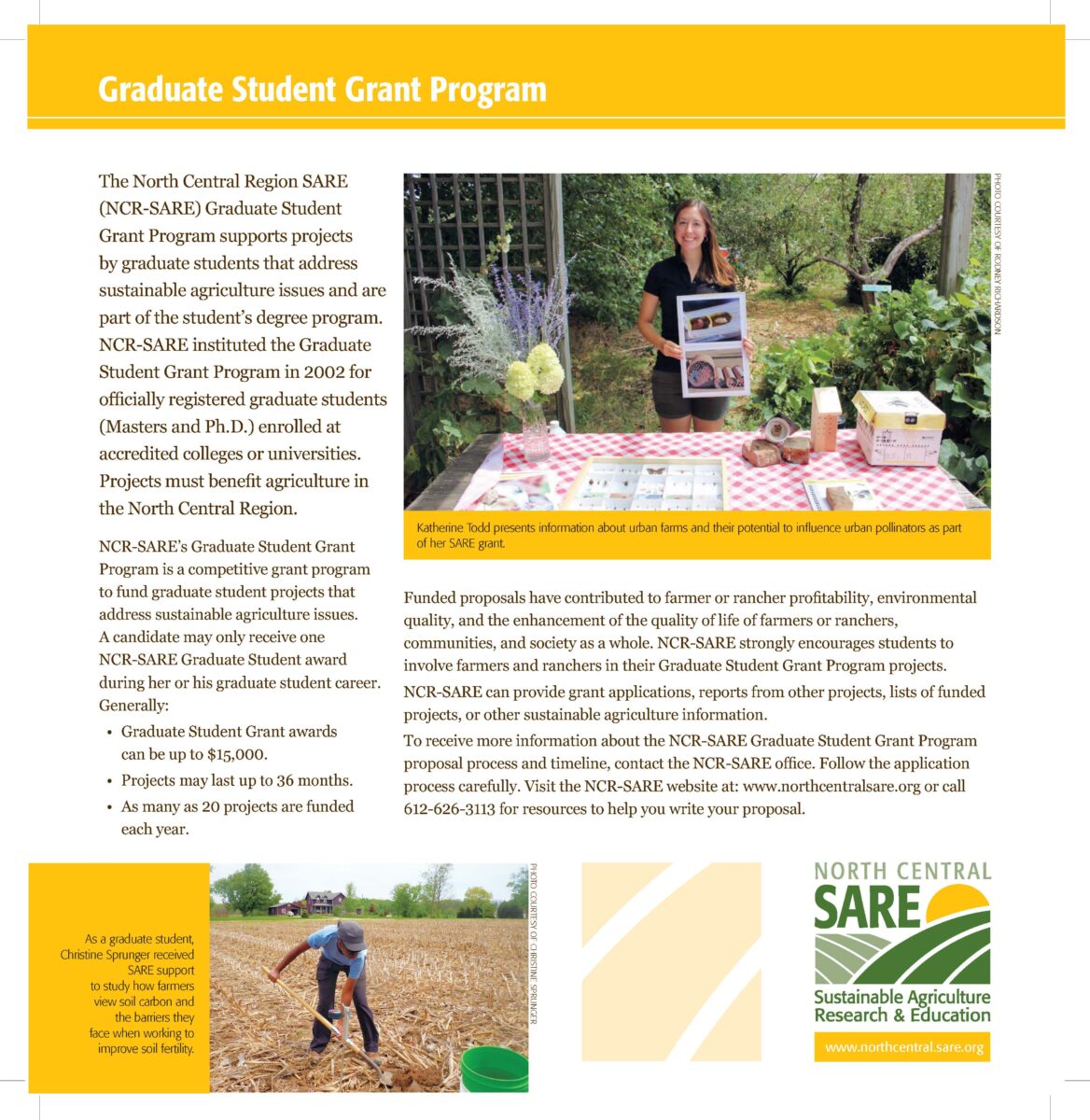 NCR-SARE Grant Program Sheets - SARE North Central