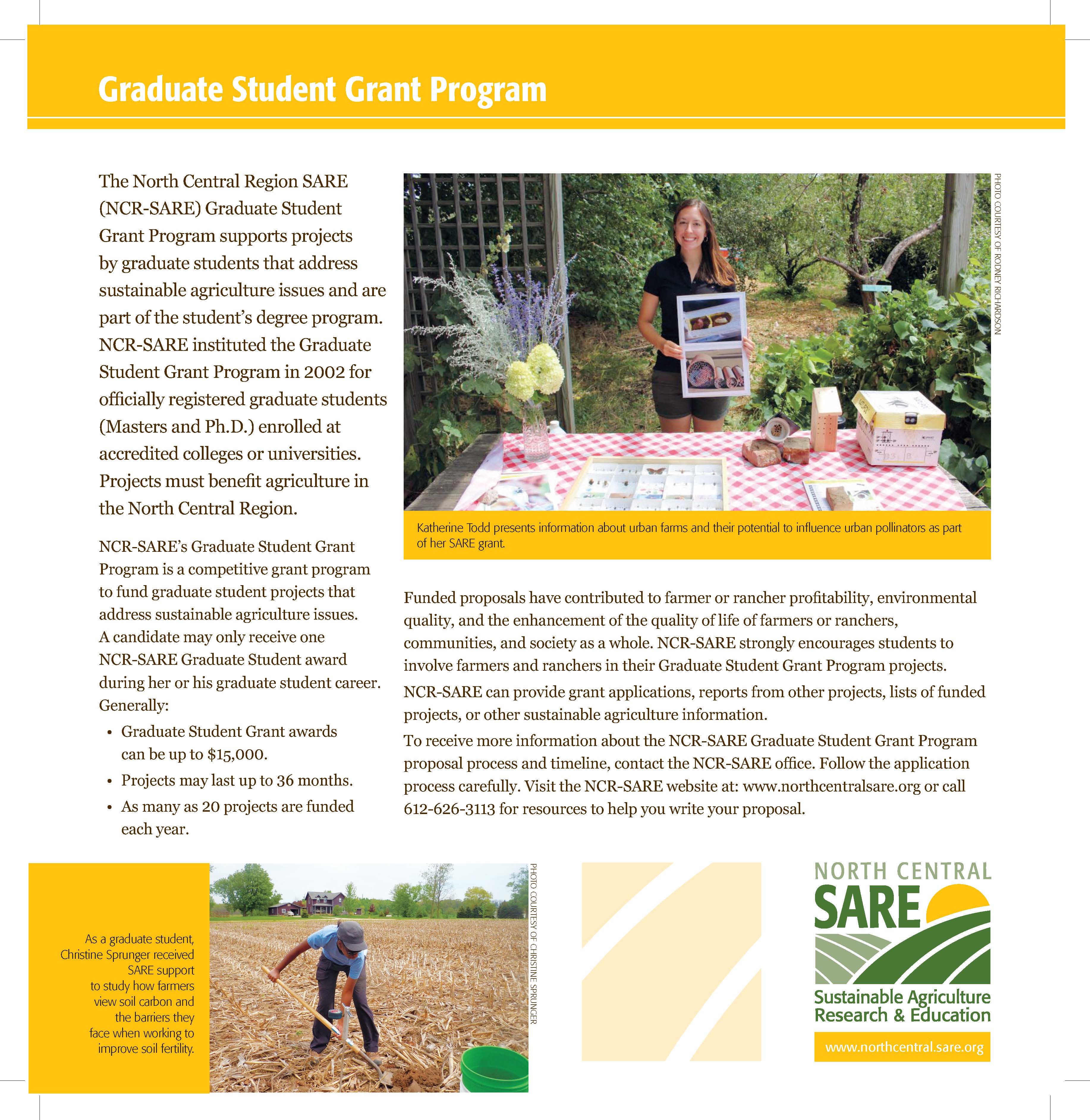 NCR-SARE Grant Program Sheets - SARE North Central