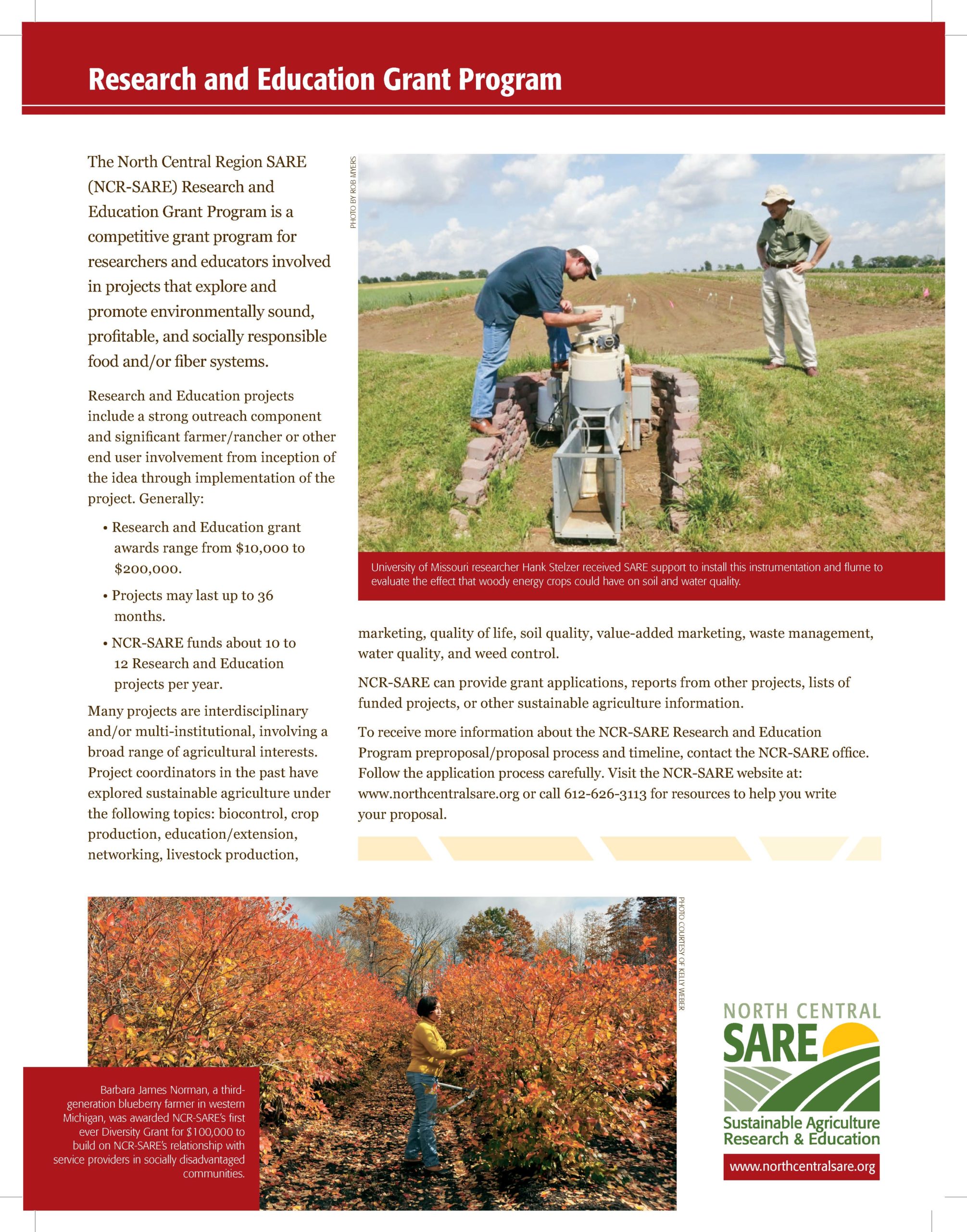 NCR-SARE Grant Program Sheets - SARE North Central